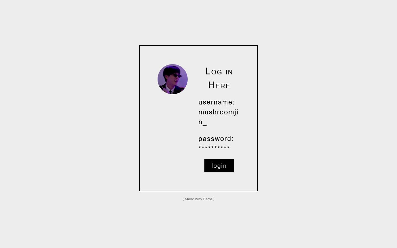 Login carrd